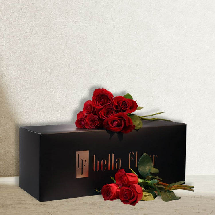 Romantic 10 Red Roses Bouquet | Bella Rose Bunch Dubai – BellaFleur UAE
